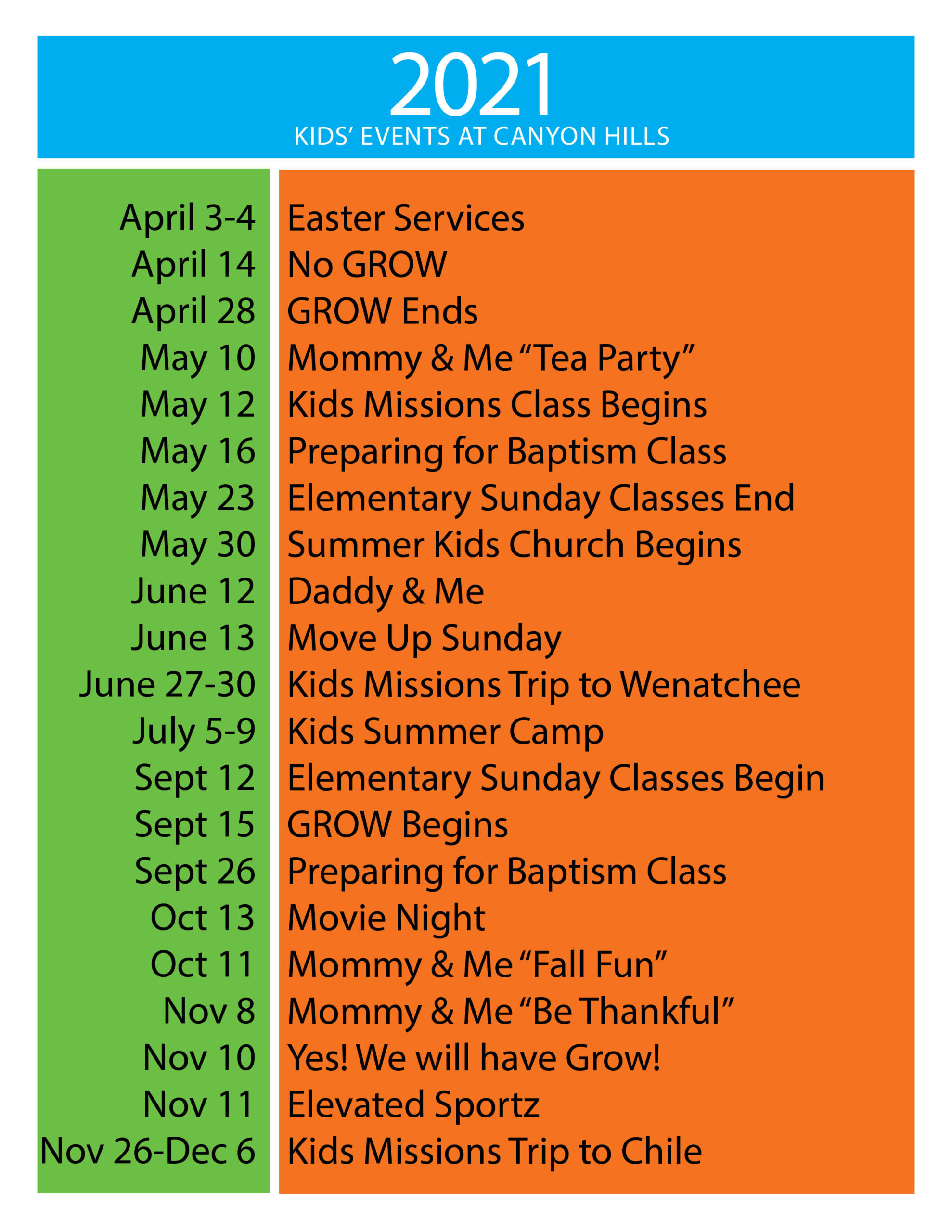 Kids - Canyon Hills Community Church
